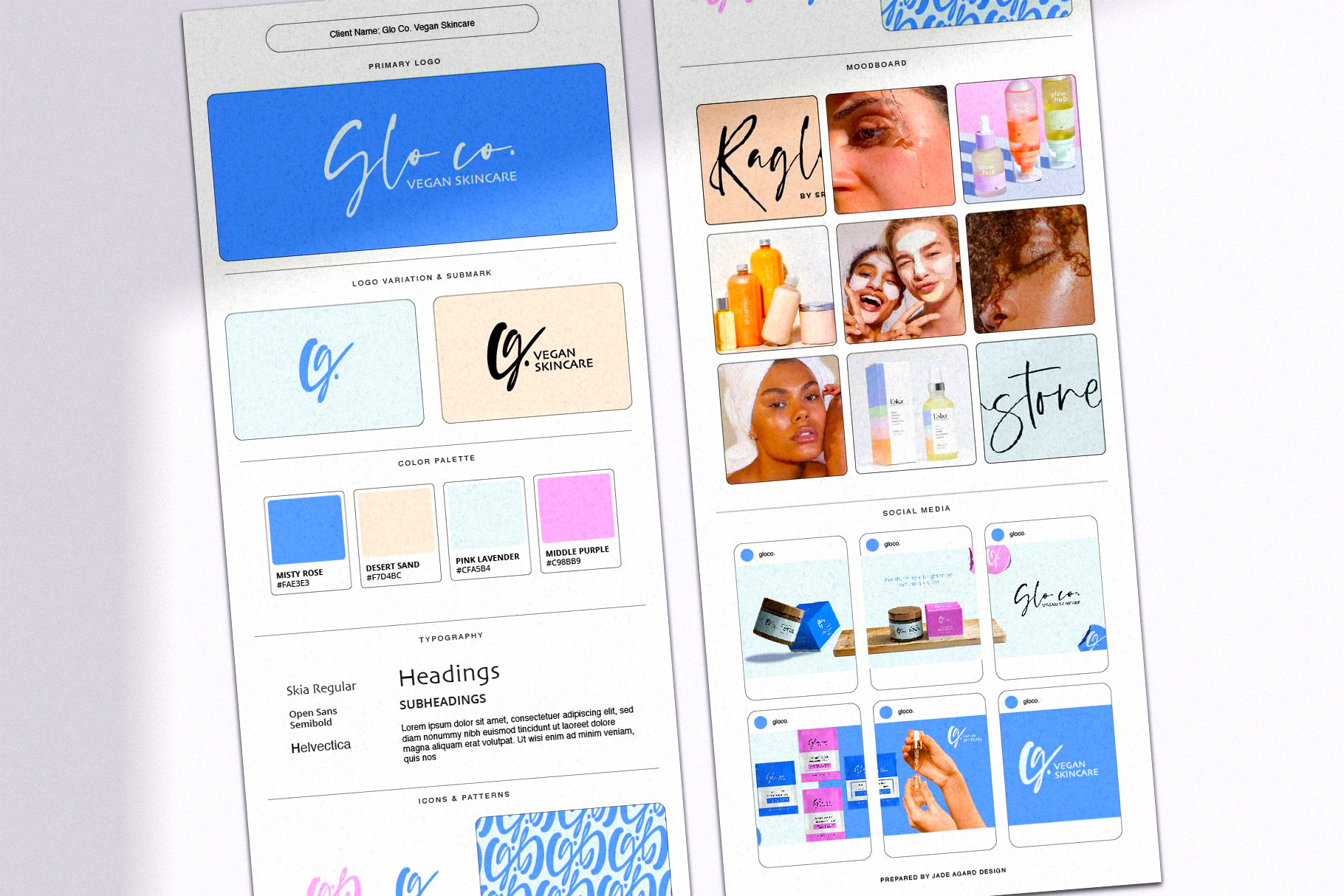 Brand Style Sheet Template • Jade Agard Design