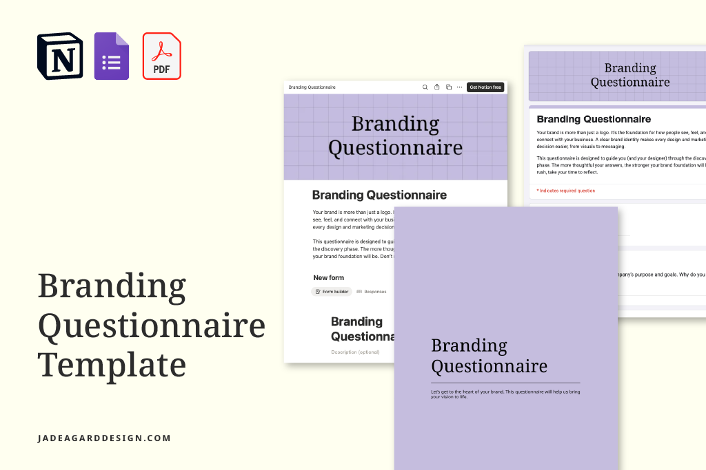 Branding Questionnaire Template for Designers