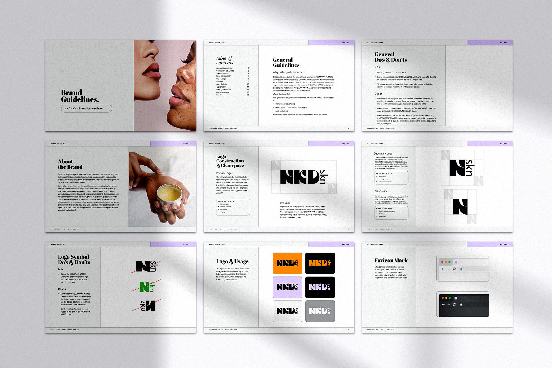 Brand Guidelines Template • Jade Agard Design
